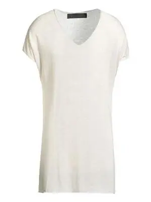 MESSAGERIE Knitted V-neck Top - White