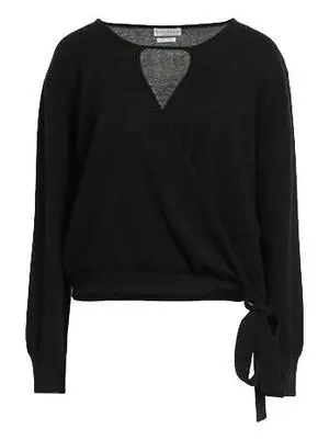 BALLANTYNE Wool And Cashmere Wrap Cardigan - Black