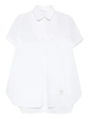 Thom Browne Bib-detail Poplin Tunic - White