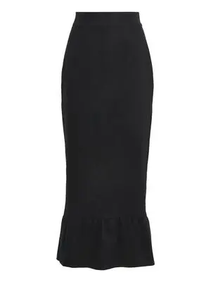 Posse Linen Matilda Midi Skirt Black