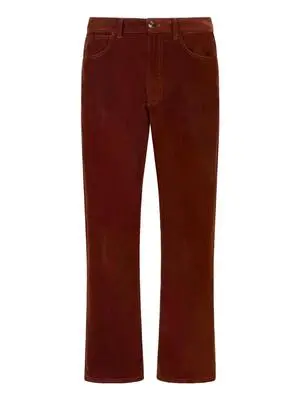 Marni Cotton Straight-leg Trousers - Red