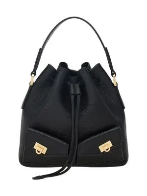 FERRAGAMO Multipocket Bucket Bag - Black