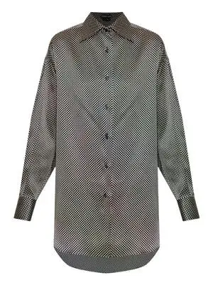 TOM FORD Polka Dot Long-sleeve Shirt - Black