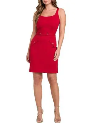 MARCIANO Gwen Sleeveless Sheath Dress - Samba Red Vibes