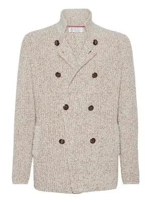 Brunello Cucinelli Cardigan With Metal Buttons - Ecru