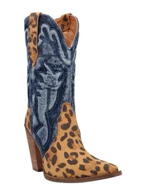DINGO Tipsy Cowboy Boot Leopard