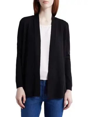 Jones New York Long Sleeve Open Front Cardigan - Jones Black