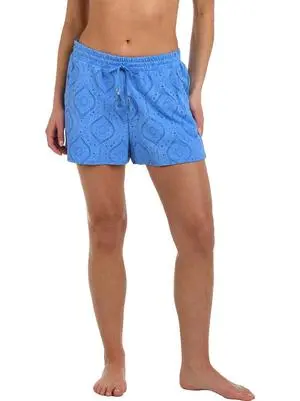 La Blanca Crochet-inspired Cover-up Shorts - Chambray