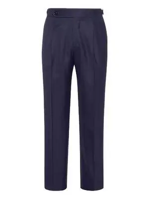 Brunello Cucinelli Tuxedo Trousers With Pleats - Navy Blue