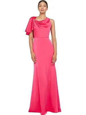 THEIA Darcie Flutter Sleeve Gown