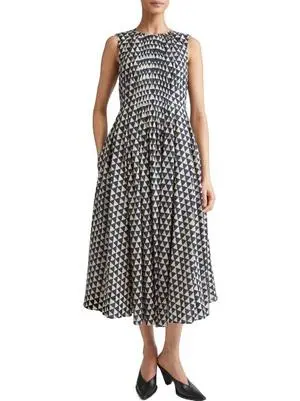 MAX MARA Eloise Printed Cotton Voile Midi Dress