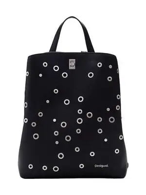 Desigual Studded Faux Leather Backpack - Black