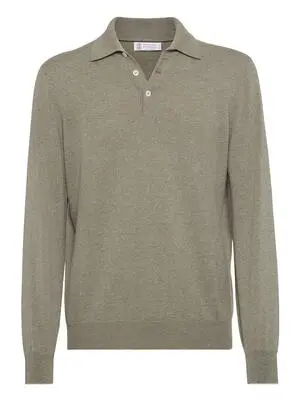 Brunello Cucinelli Polo-style Sweater - Olive