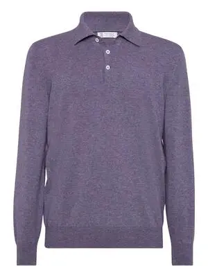 Brunello Cucinelli Polo-style Sweater - Purple