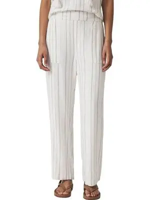 Splendid Layla Stripe Pants - White/ Fawn