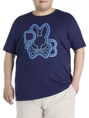 Psycho Bunny Big & Tall Carlo Graphic Tee - Evening Blue