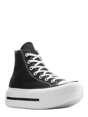 CONVERSE Chuck Taylor All Star Lift Double Stack High Top Platform Sneakers - Black/white/black