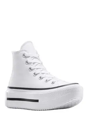 CONVERSE Chuck Taylor All Star Lift Double Stack High Top Platform Sneakers - White/ Black/ White