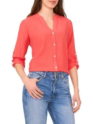 HALOGEN Textured Utility Shirt
