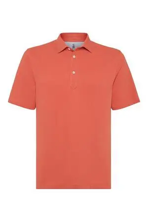 Brunello Cucinelli Piqué Polo Shirt Orange