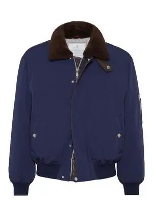 Brunello Cucinelli Nylon Down Jacket - Indigo