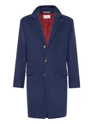 Brunello Cucinelli Water-resistant Cashmere Coat - Avio Blue