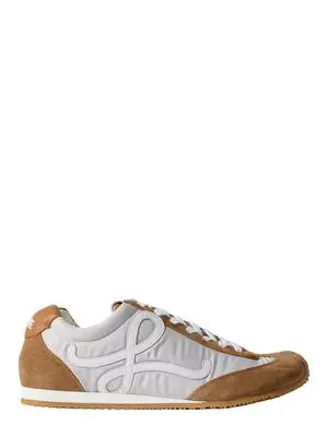 Loewe Ballet Runner 2.0 Shell, Suede And Leather Sneakers Gray