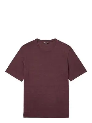 Loro Piana Mazzorbo Silk And Cotton-blend Jersey T-shirt - Brown