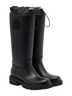Moncler Kickstream Logo Rain Boots - Black
