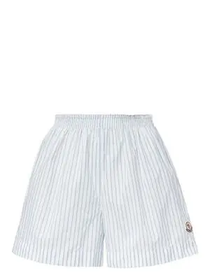 Moncler Striped Technical Shorts - White