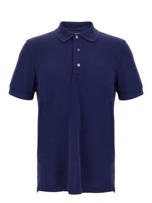 TOM FORD Piqué Polo Shirt - Blue