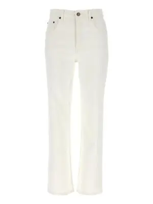 TORY BURCH Garment-Dyed Cropped Jeans