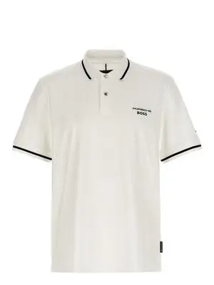 Hugo Boss Porsche X Boss 'c Parris 197' Polo Shirt - White/black
