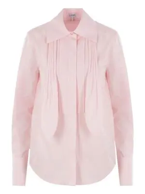 Loewe Draped Cotton Shirt - Pink