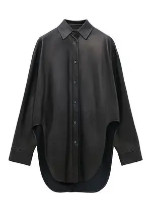 Loewe Lambskin Button-up Shirt - Black