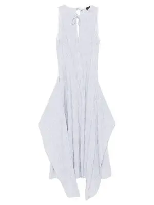 Loewe Cotton Blend Midi Dress - Clear Blue