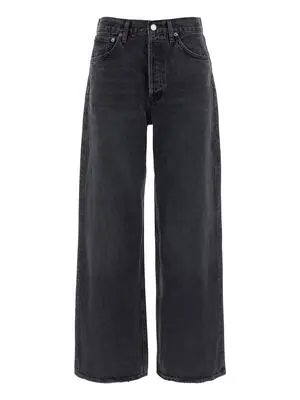 AGOLDE Dame Wide Leg Jeans - Black