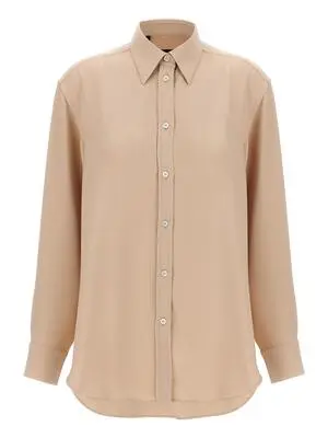 Brioni Cady Silk Shirt - Pink
