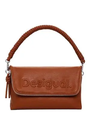 Desigual Faux Leather Shoulder Bag - Camel