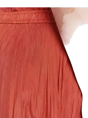 JOSEPH Sully Crinkled Habotai Silk Midi Skirt Sundown