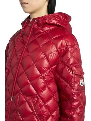 Moncler Short Padded Down Jacket - Medium Red