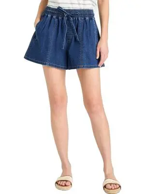 Cinq À Sept Paige Denim Drawstring Shorts - Blue