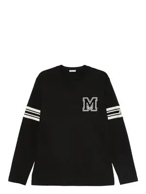 Moncler M-embroidered T-shirt - Black
