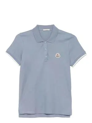 Moncler Knitted Polo Shirt - Blue