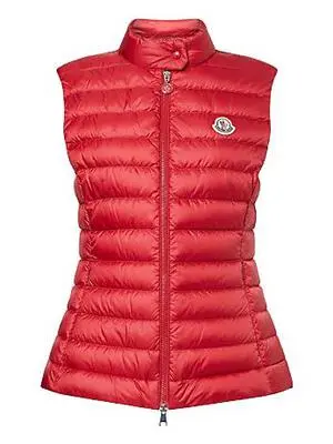 Moncler Igens Flared Shell-down Gilet - Medium Red