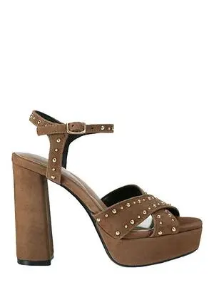 Carvela Cinzia Platform Suede Heeled Sandals - Brown