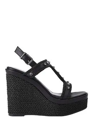 Carvela Sorella Rope Wedge Sandals - Black
