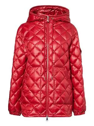Moncler Relaxed-fit Hooded Shell-down Jacket - Medium Red