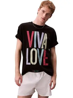 Calvin Klein Marc Hundley Pride Viva Love Relaxed T-shirt - Black