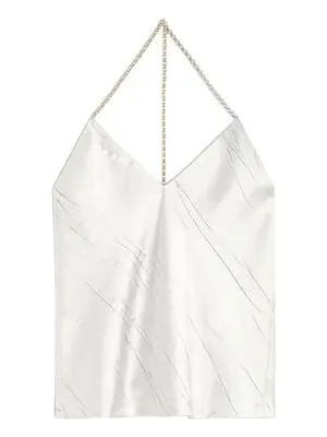 Max Mara Lingerie Top With Metal Chain Straps - Ivory